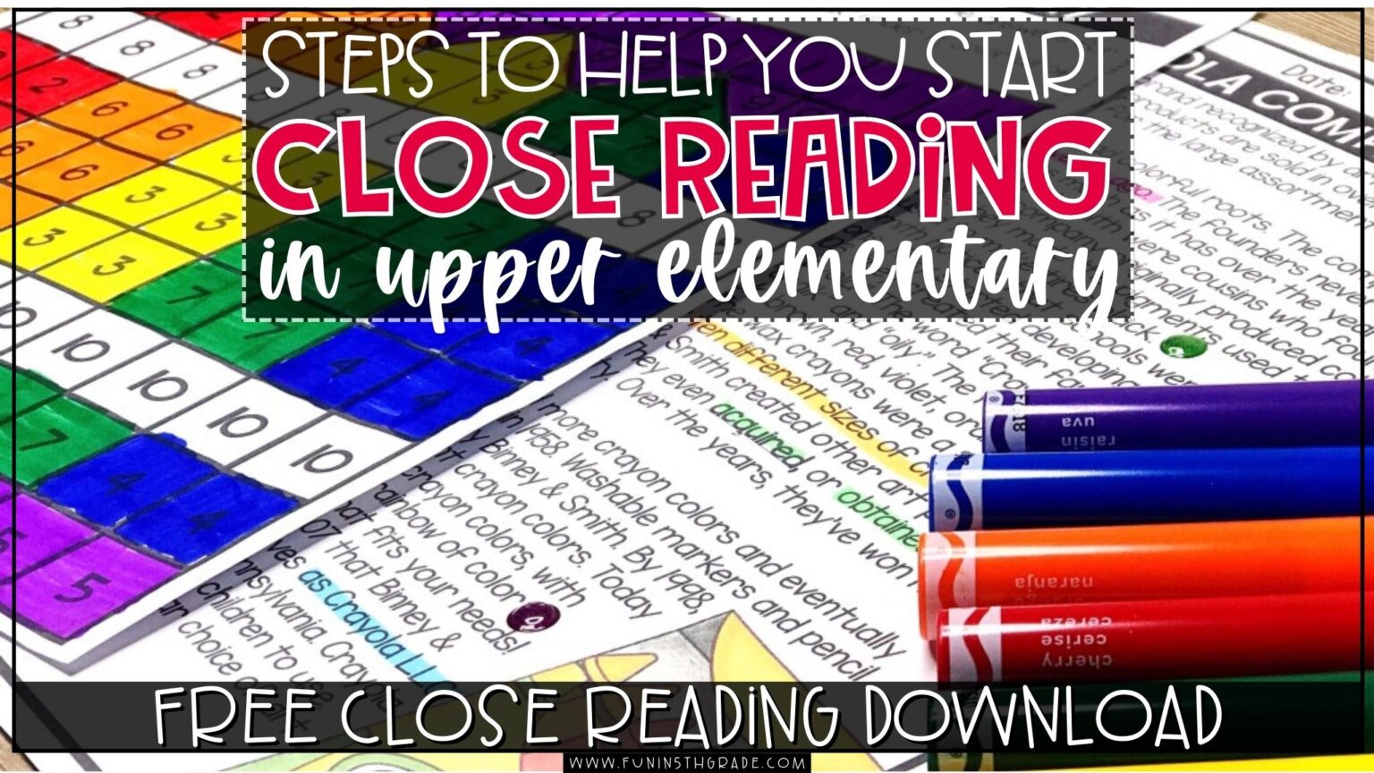 Close Reading Steps for Your Upper Elementary Classroom - Fun in 5th ...