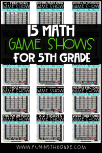 The Category is...MATH. 15 Math Game Shows for 5th Graders - Fun in 5th ...