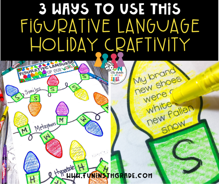 3 Ways to Use this Figurative Language Holiday Craftivity - Fun in 5th ...