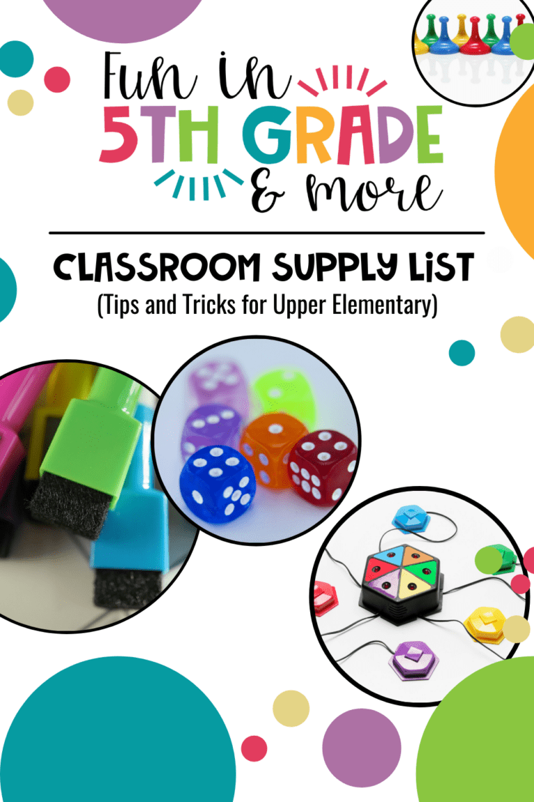 Fun in Fifth Grade Classroom Supply List: tools to inspire creativity ...