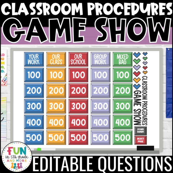 Classroom Procedures Game: Back to School Activity | Procedures and ...