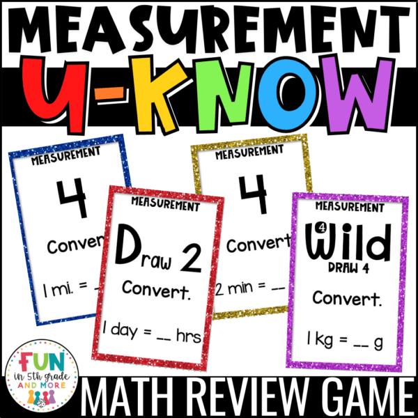 Measurement Conversions Review Game - U-Know Math Review Activity - Fun ...