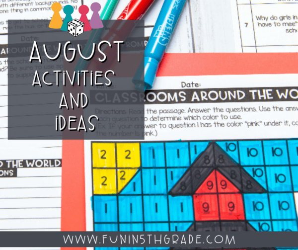 August Holiday Activities and Ideas - Fun in 5th Grade & MORE