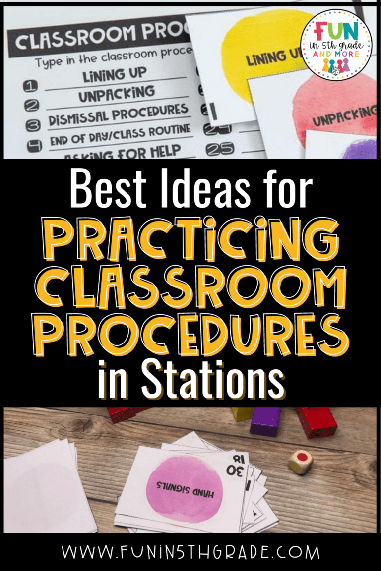 Best Ideas for Practicing Classroom Procedures in Stations - Fun in 5th ...