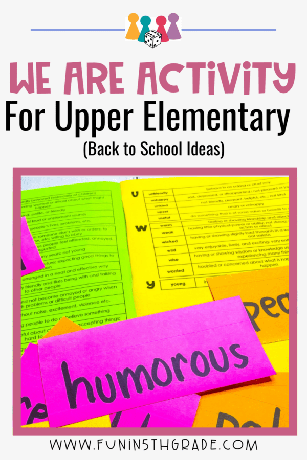 WE ARE Activity for Upper Elementary [Back To School Ideas] - Fun in ...