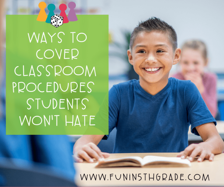 Ways to Cover Classroom Procedures Students Won’t Hate - Fun in 5th ...