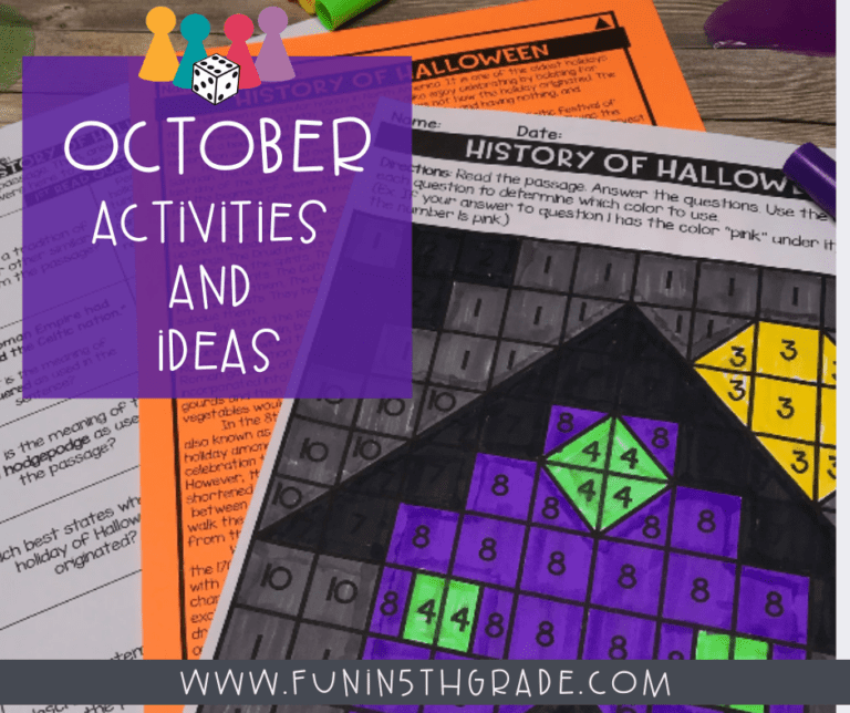 October Holiday Activities and Ideas - Fun in 5th Grade & MORE