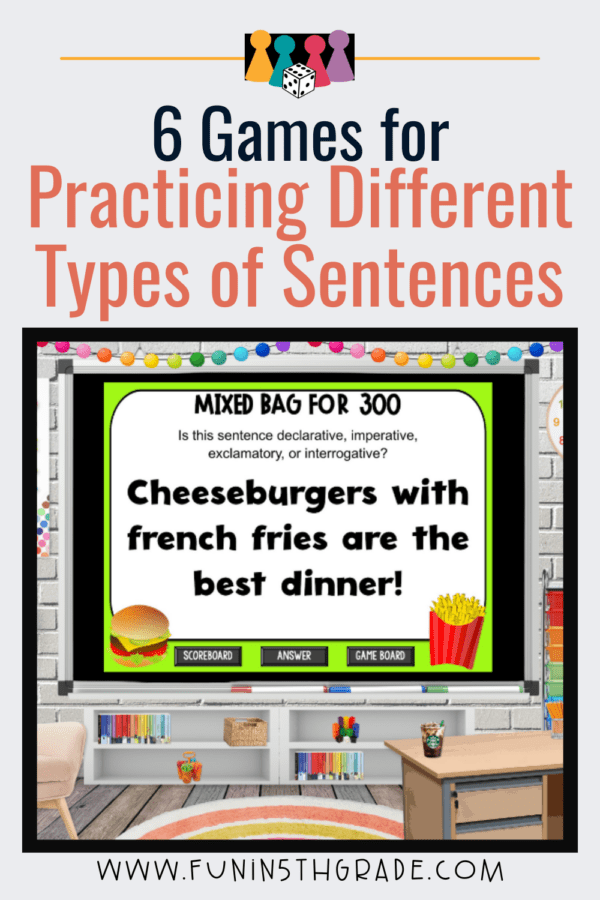 6 Games for Practicing the Different Types of Sentences - Fun in 5th ...