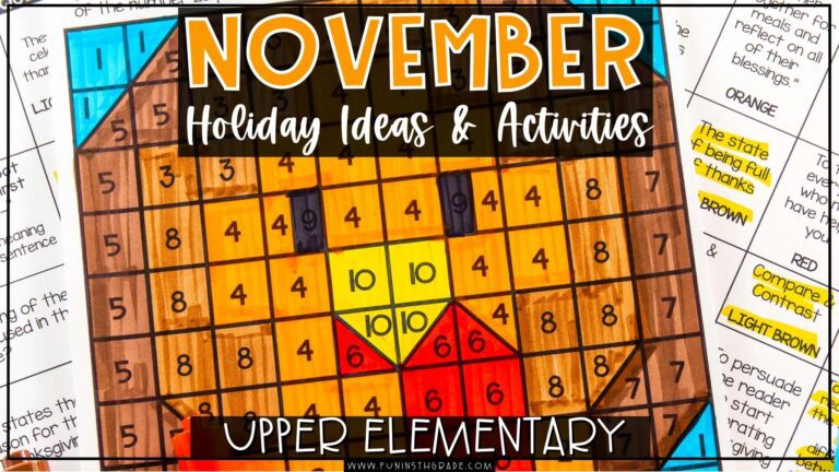 November Holiday Activities & Ideas - Fun in 5th Grade & MORE